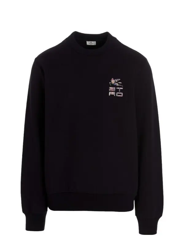 Etro Logo Print Crewneck Sweatshirt - Black
