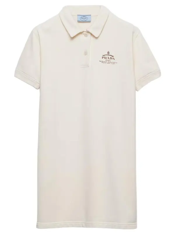 Prada Short Sleeve Fleece Dress - Neutral Color