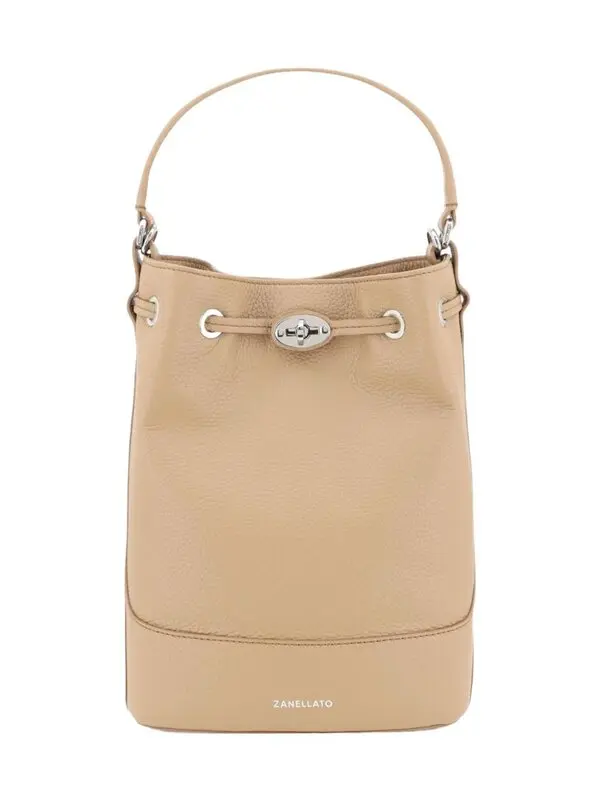 ZANELLATO Drawstring Shoulder Bag - Nude