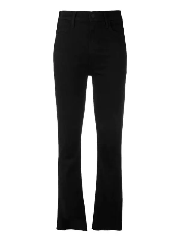MOTHER The Hustler Ankle Fray Jeans - Black