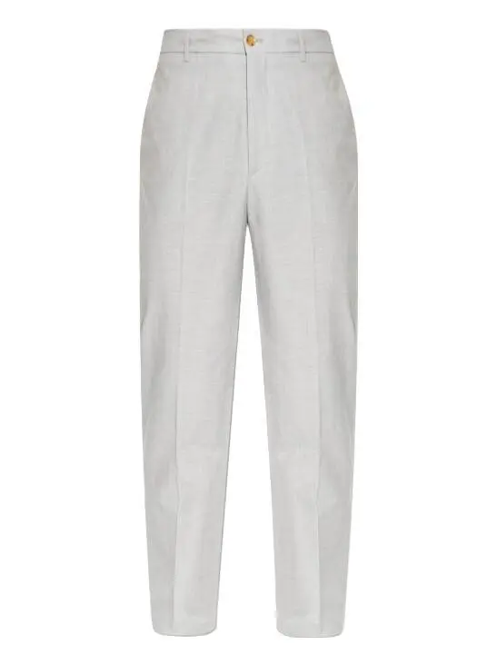Etro Tapered Creased Trousers - White