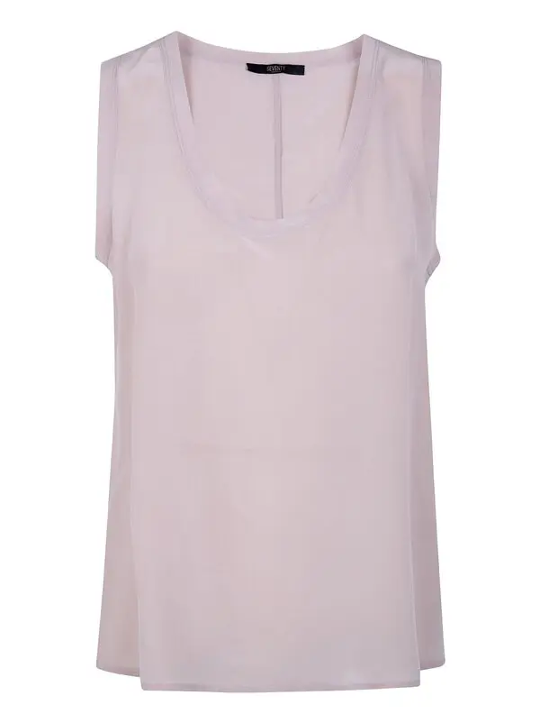 Seventy Sleeveless U-neck Top - Pink