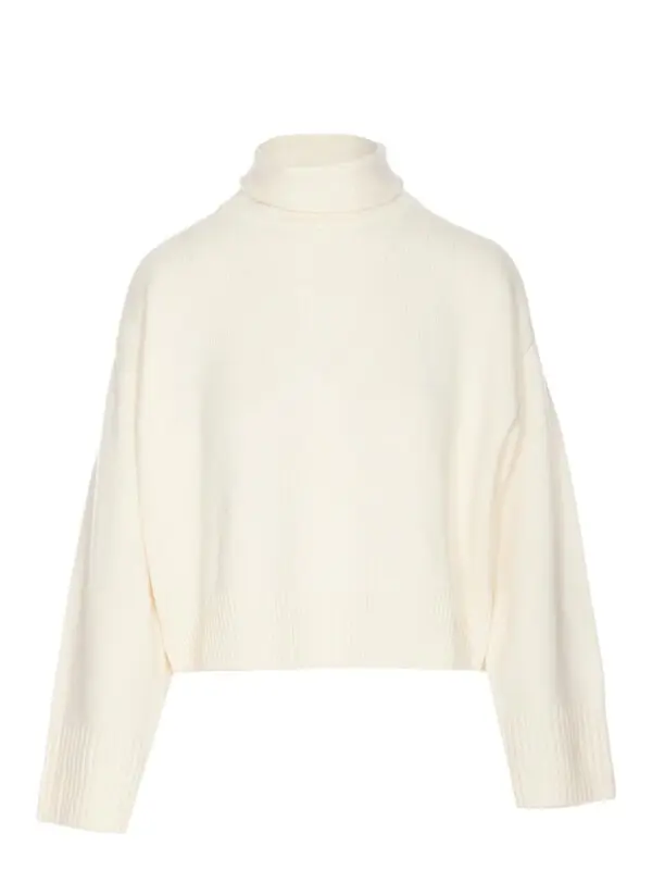 LOULOU STUDIO Stintino Turtleneck Dropped-shoulder Jumper - White