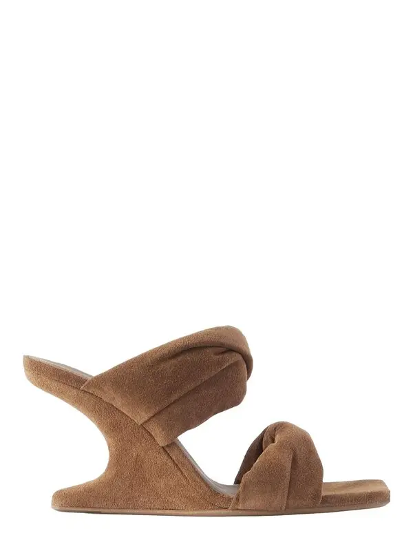 Rick Owens Cantilever Mules - Brown