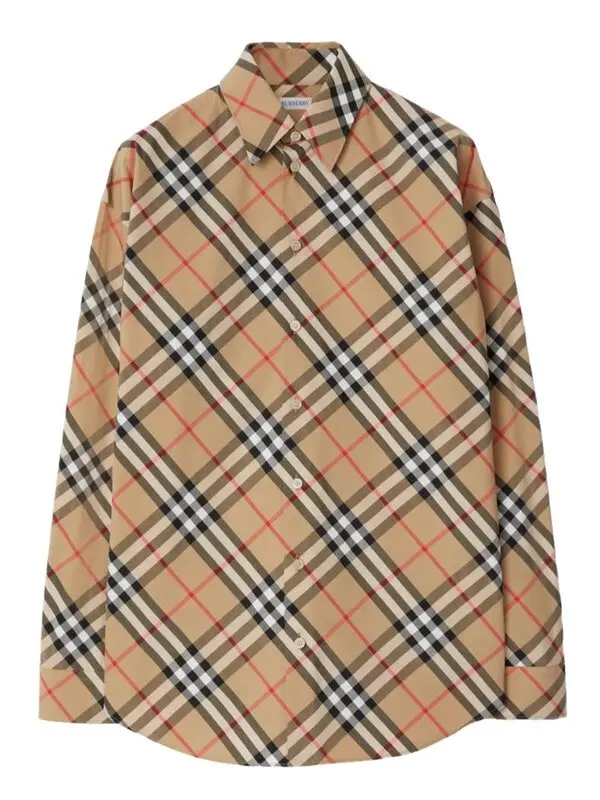 Burberry Check Print Long Sleeve Shirt - No