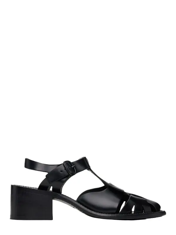 Hereu Pesca 60mm Leather Sandals - Black