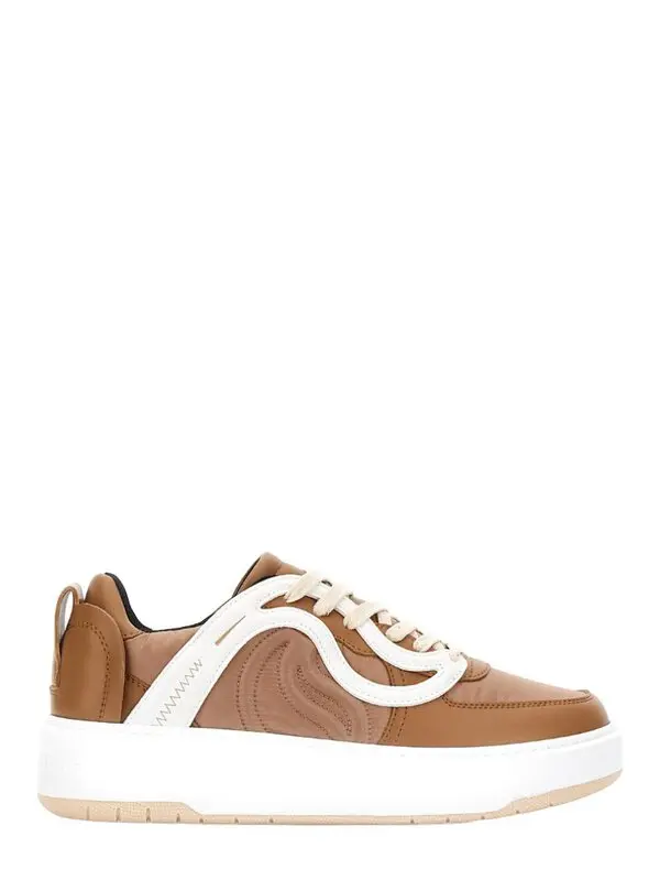 Stella McCartney Wave-trim Lace-up Sneakers - White