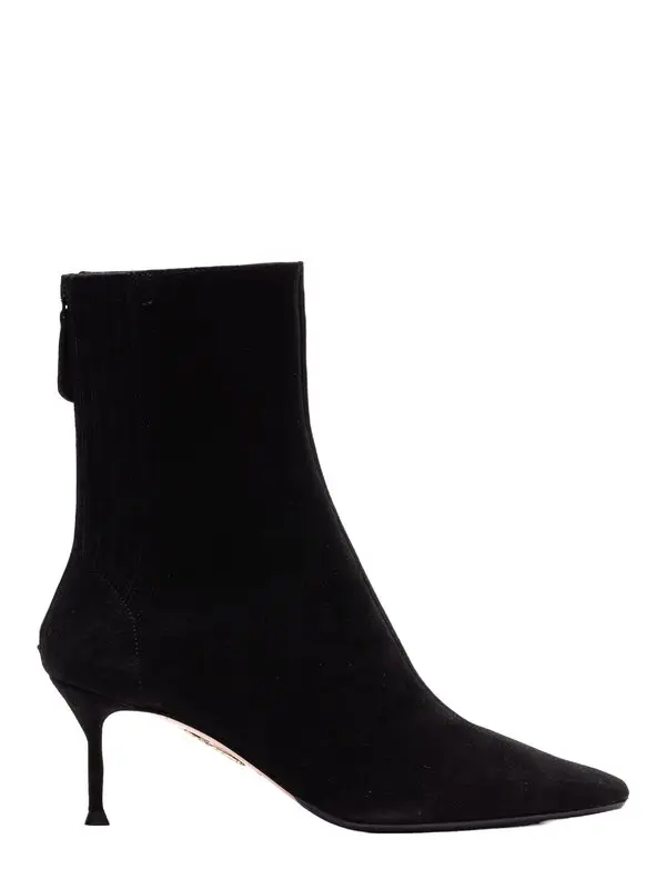 AQUAZZURA Pointed Toe High Heel Boots - Black