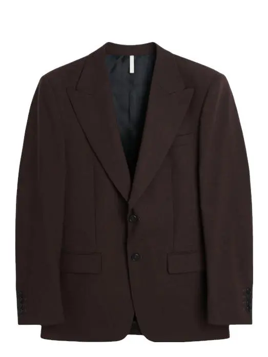 SUNFLOWER Tailored Double-breasted Blazer - Brown
