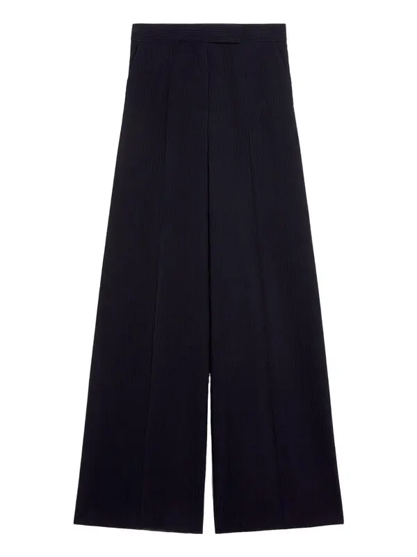 Max Mara Wide-leg Wool Trousers - Ultramarine Blue