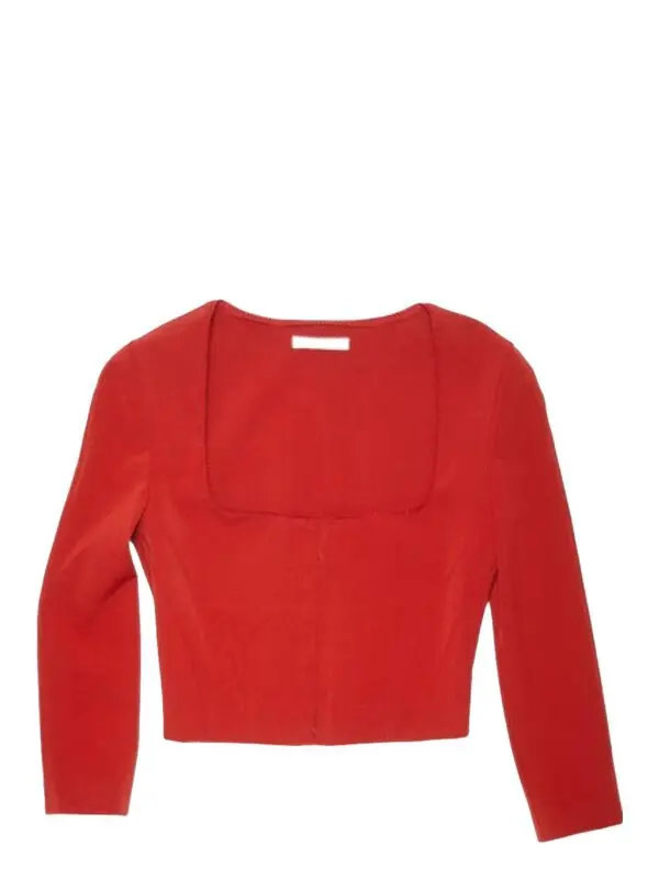 Acne Studios Long Sleeve Cropped Top - Red