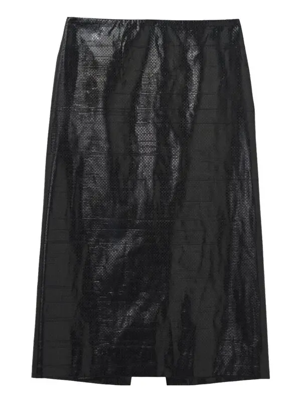 Alexander McQueen Tarpaulin Pencil Skirt - Black