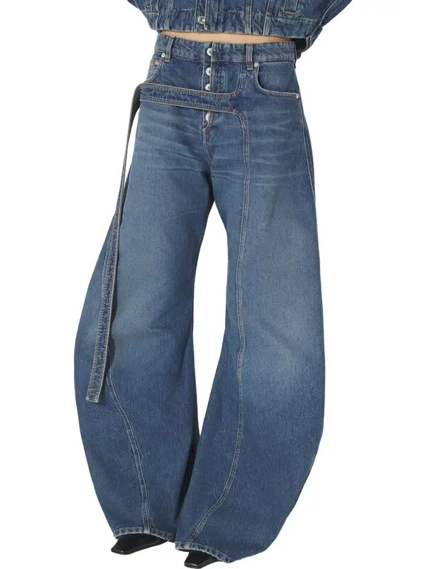 JEAN PAUL GAULTIER Wide-leg Denim Jeans With Belt Loops - Blue