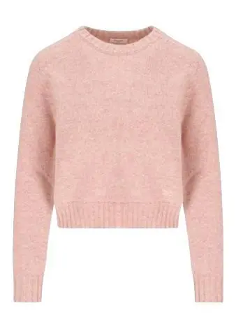 Celine Long-sleeved Knitted Sweater - Pink
