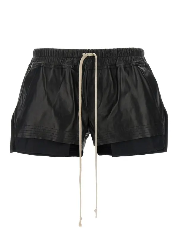 Rick Owens Vent Detail Drawstring Shorts - Black