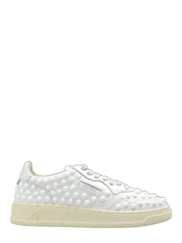 AUTRY Medalist Studded Lace-up Sneakers - White