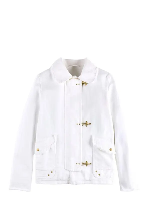 FAY Toggle Fastening Coat - White