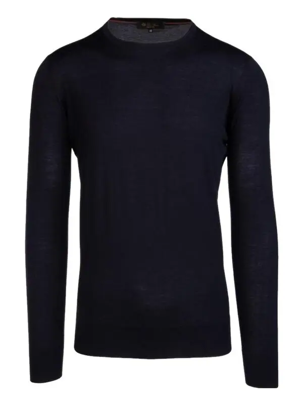 Loro Piana Long-sleeved Crewneck T-shirt - Black