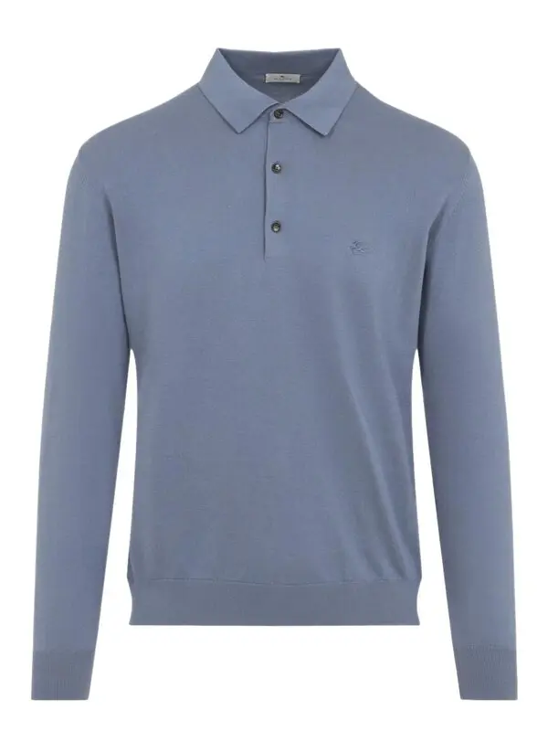 Etro Buttoned Polo Shirt - Gray