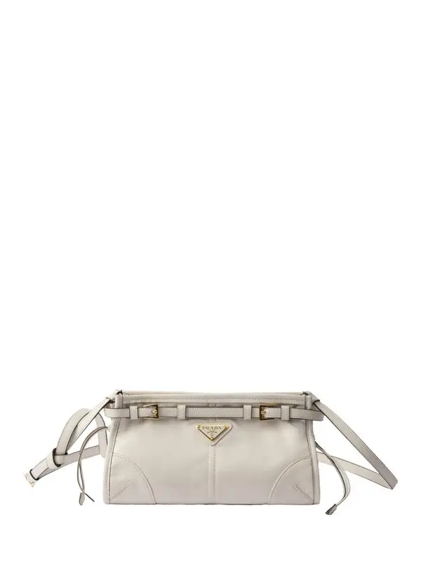 Prada Small Leather Shoulder Bag - White