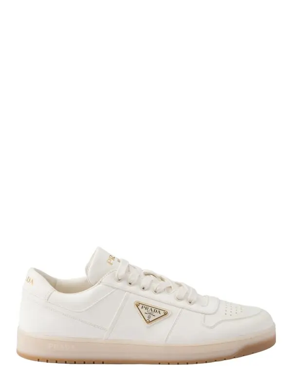 Prada Downtown Nappa Leather Sneakers - Ivory