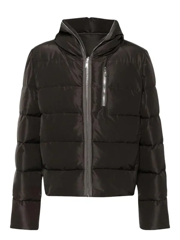 Rick Owens Quilted Puffer Jacket With Hood - Dark Gray