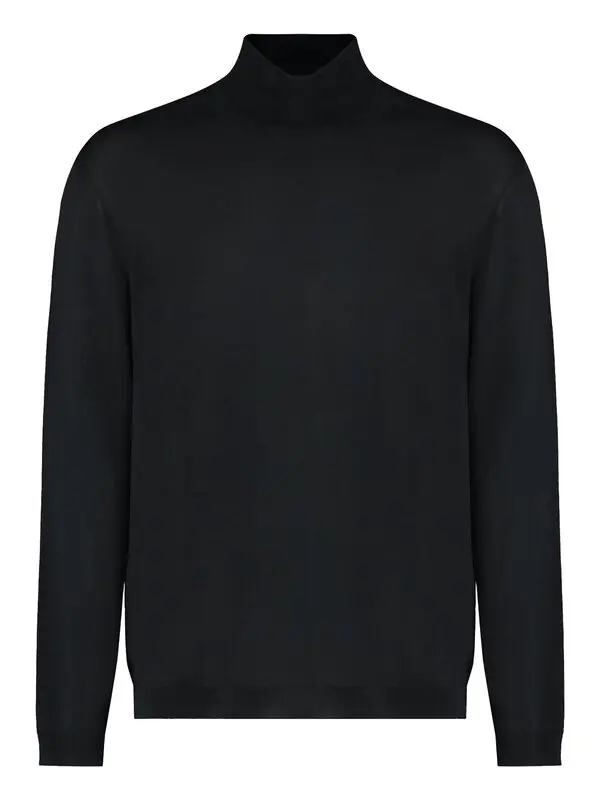 ROBERTO COLLINA Turtleneck Knit Sweater - Black