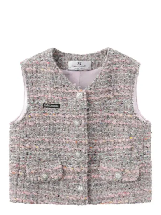 Marissa Chiara Sleeveless V-neck Vest - Pink
