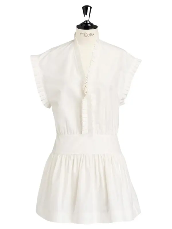 Dior Riviera Short Flared Dress - White