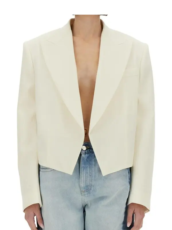 Stella McCartney Cropped Tailored Blazer - White