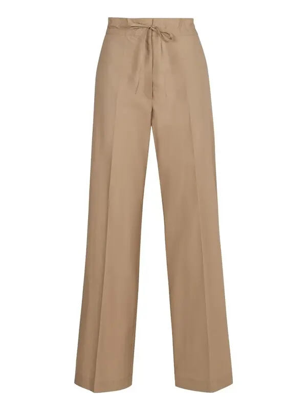 P.a.r.o.s.h Tied Waist Straight-leg Trousers - Nude