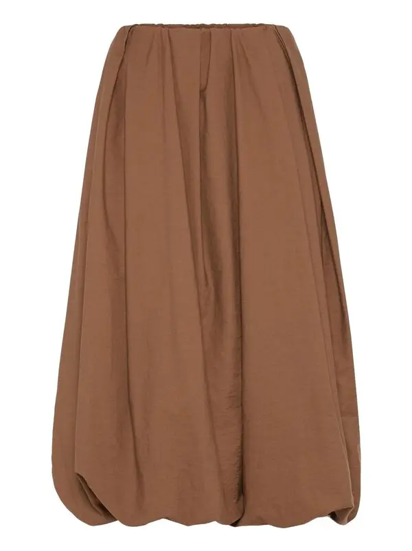 Brunello Cucinelli Puffball Midi Skirt - Brown