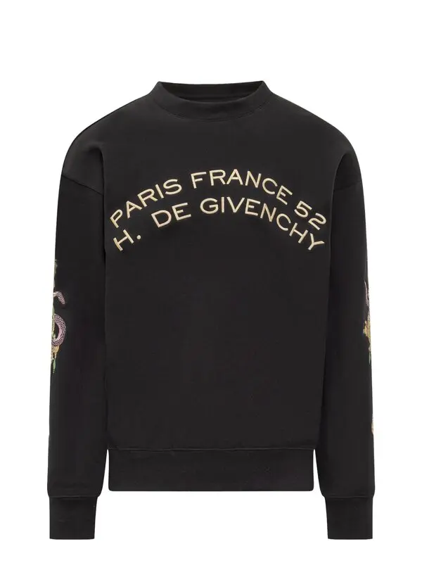 Givenchy Logo Embroidered Sweatshirt - Black