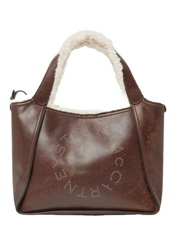 Stella McCartney Logo Crossbody Tote Bag - Espresso