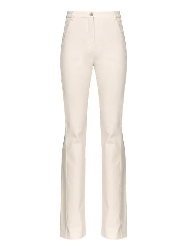Pinko High-waist Flared Trousers - White