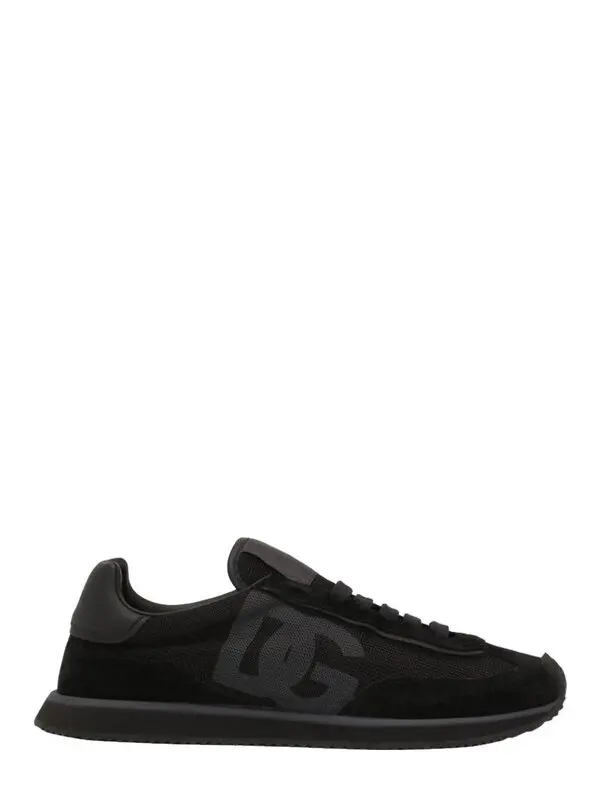 Dolce & Gabbana Dg Logo Lace-up Sneakers - Black