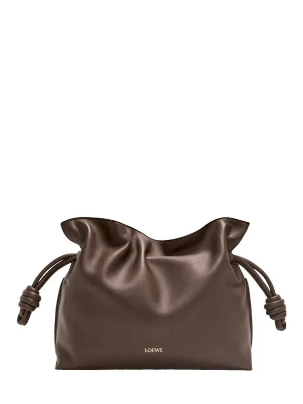 Loewe Medium Flamenco Clutch Bag - Brown