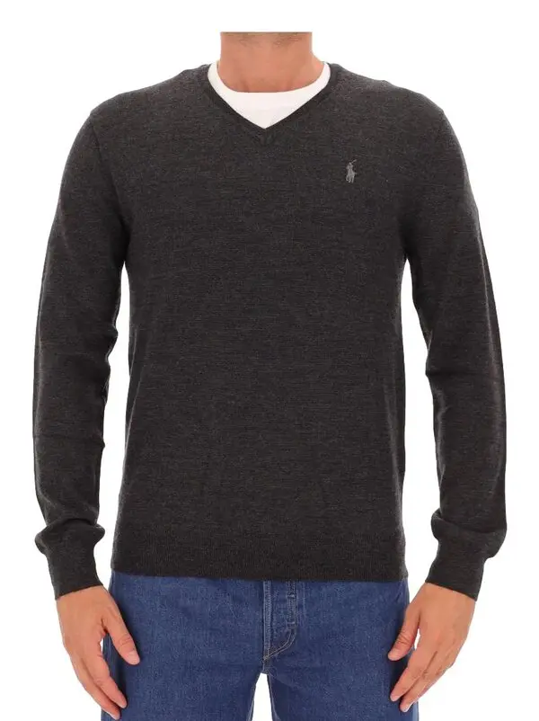 Polo Ralph Lauren Knitted Jumper With Embroidered Pony - Black