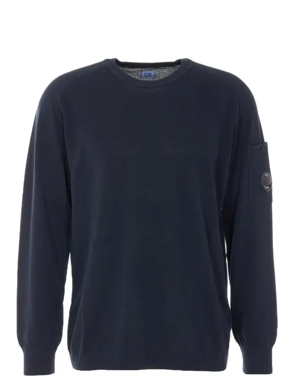 C.P. COMPANY Lens Detailed Crewneck Sweatshirt - Black
