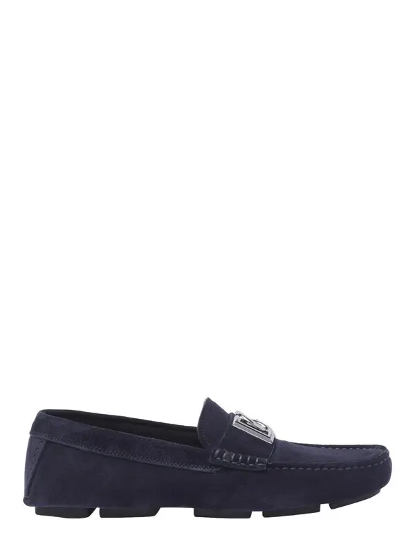 Dolce & Gabbana Dg Logo Plaque Loafers - Black