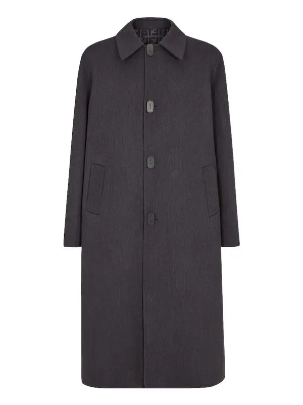 Fendi Single-breasted Tailored Coat - Blue