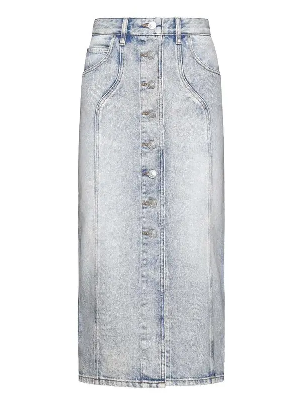 Isabel Marant Étoile Buttoned Midi Skirt - Gray