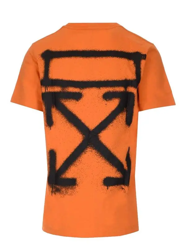 Off-White Printed T-shirt - Orange