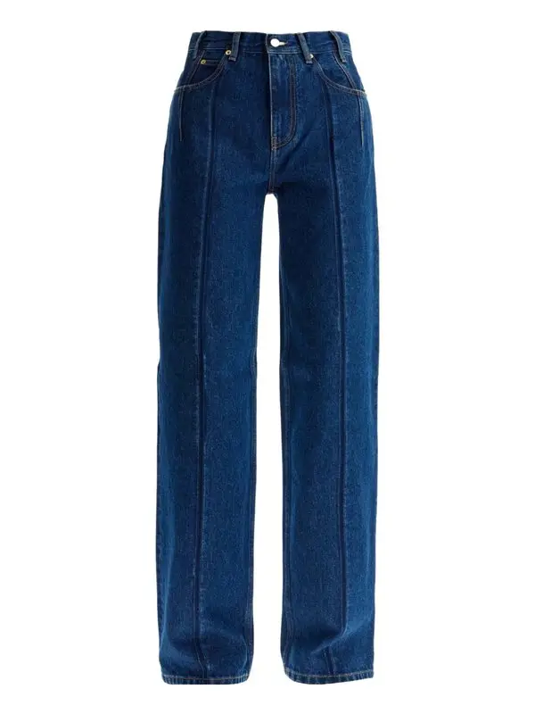 DARKPARK Lu Pleated Straight-leg Jeans - Blue