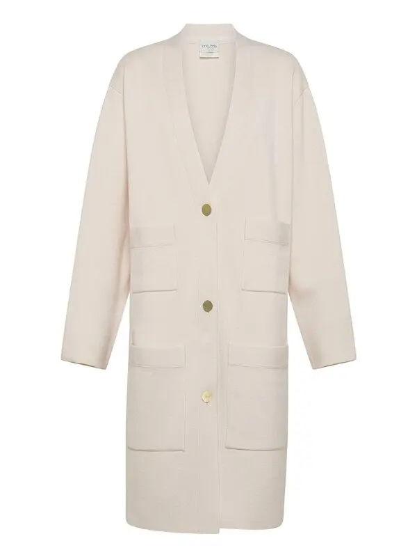 FORTE_FORTE Long Sleeve Coat - Ivory