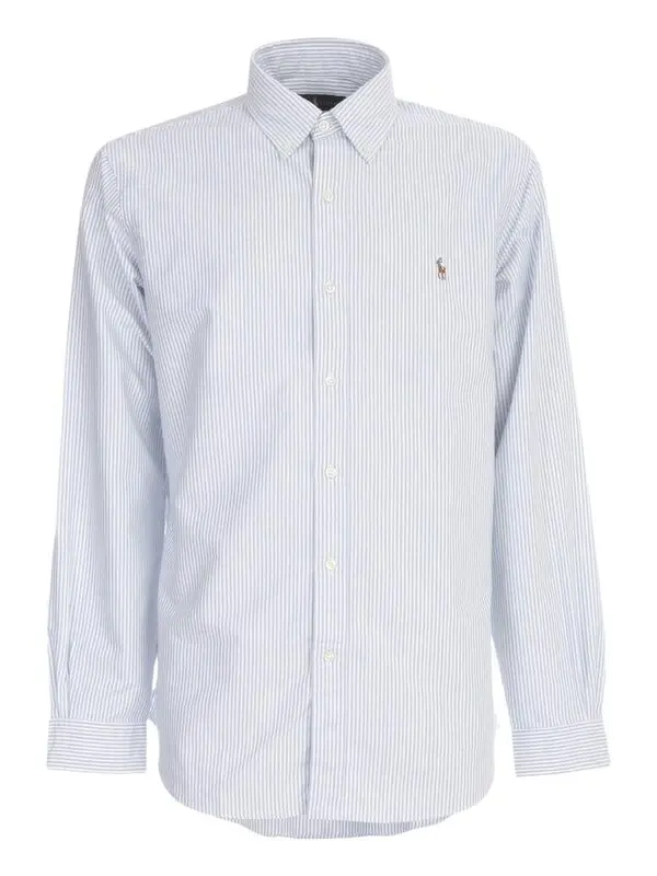 Polo Ralph Lauren Logo Embroidered Curved Hem Shirt - White