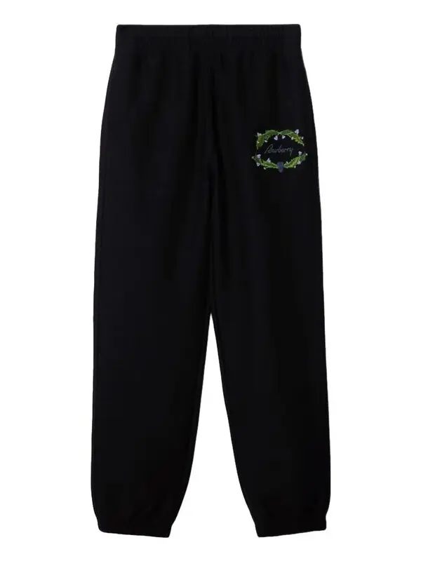 Burberry Logo-embroidered Track Pants - Coal Color