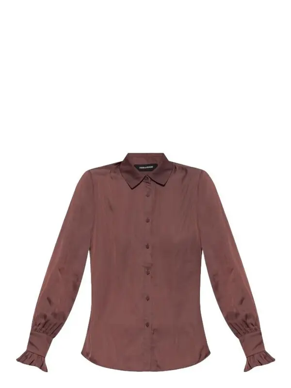 Zadig&Voltaire Thely" Shirt With Ruffled Cuffs - Brown