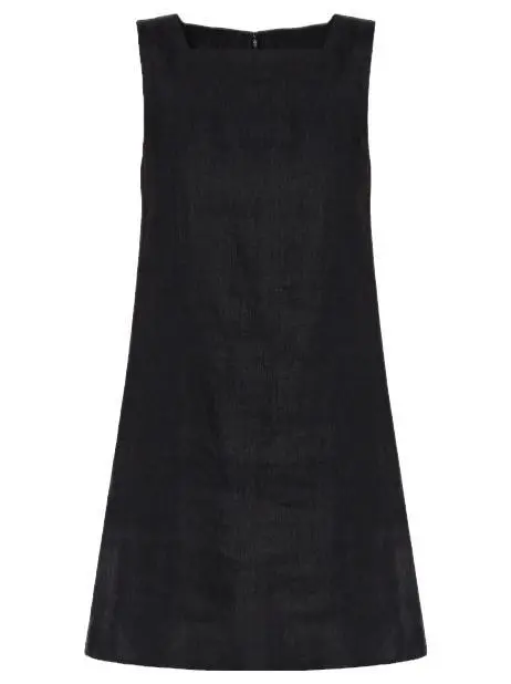 Posse Linen Mini Dress - Black