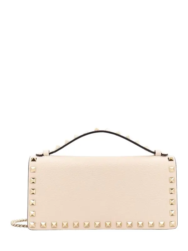 Valentino Garavani Rockstud Foldover Top Tote Bag - Nude